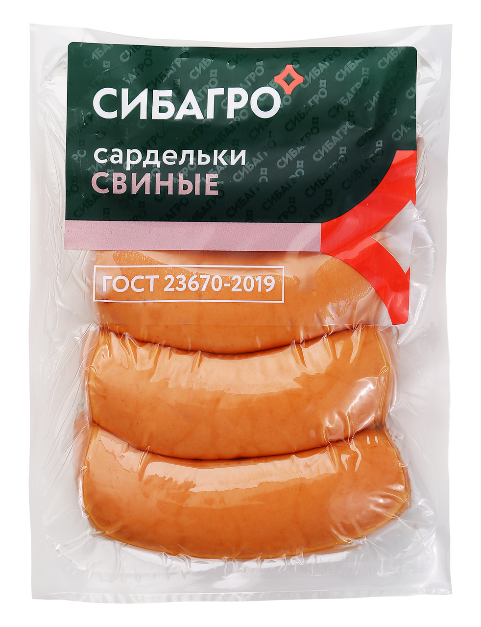 Сардельки Сибагро Свиные ГОСТ, 400г купить с доставкой на дом, цены в ...