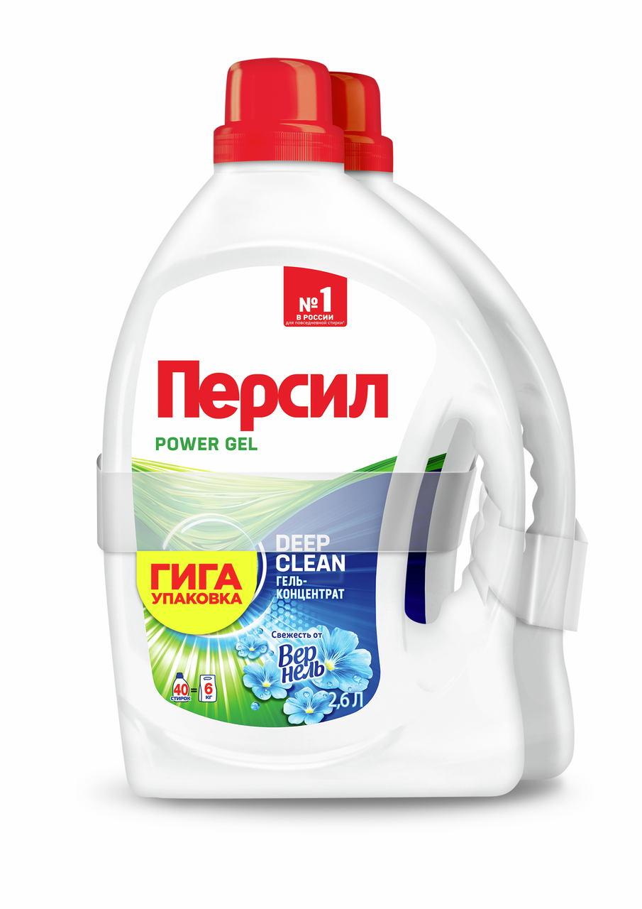 Гель для стирки Персил Свежесть от Вернель 40 стирок (2.6л x 2шт), 5 ...