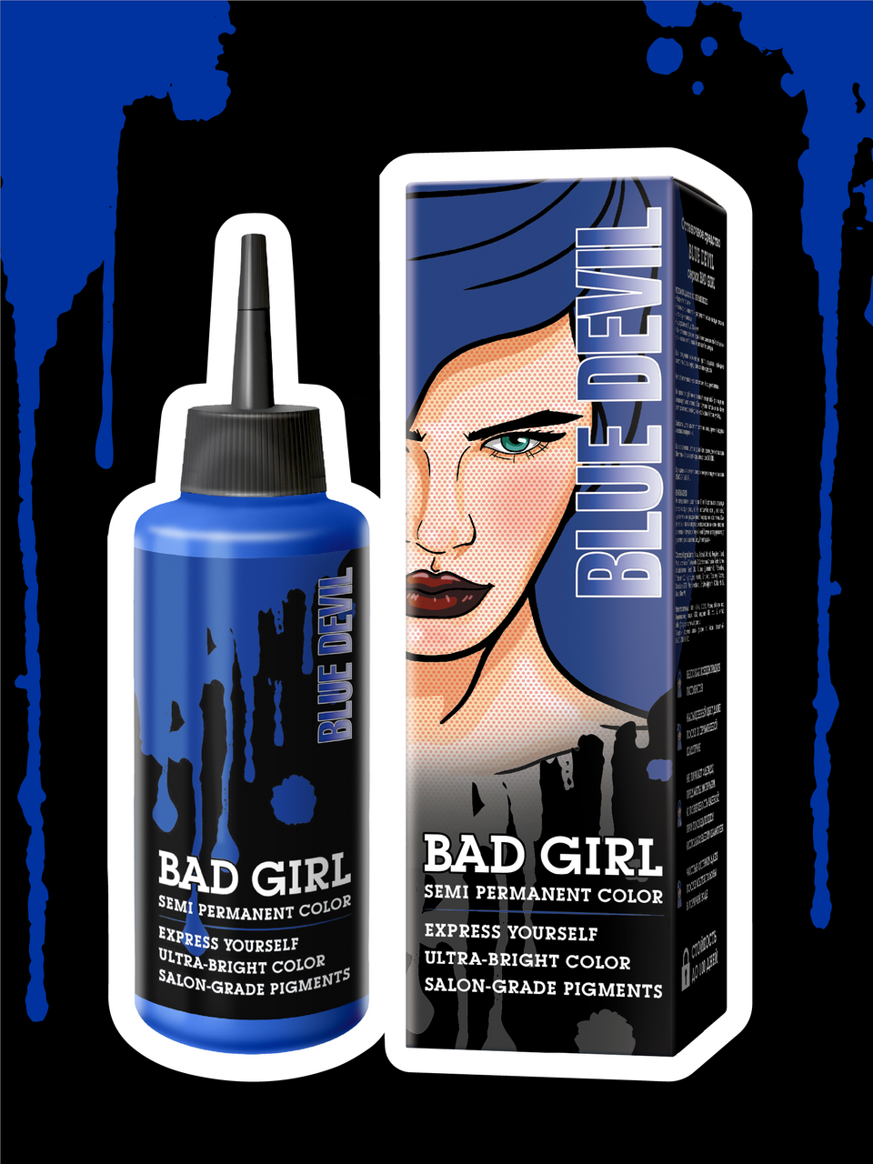 Бальзам-пигмент оттеночный Bad Girl Basic Blue devil синий прямого ...