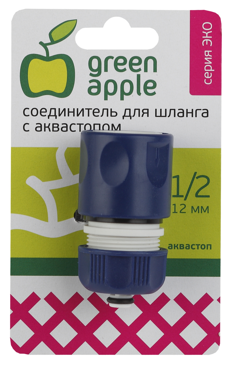 Соединитель для шланга Green Apple Eco Green пластиковый, 12мм купить с ...