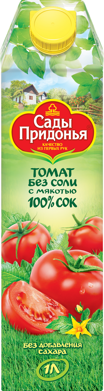 Сок Сады Придонья томатный без соли, 1л купить с доставкой на дом, цены ...
