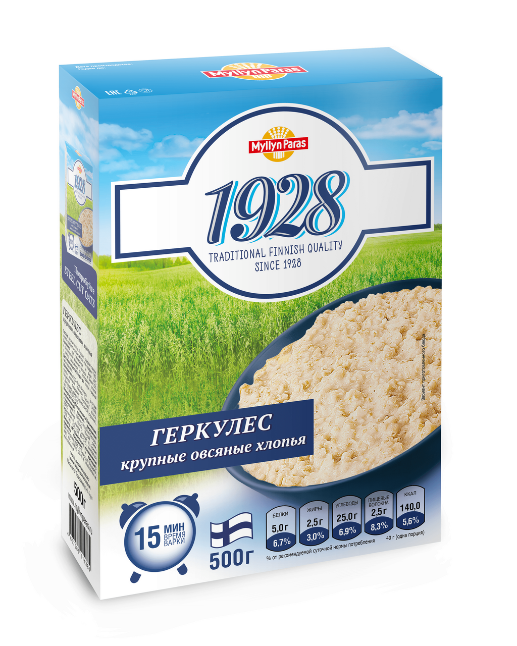 Хлопья крупные овсяные Геркулес 1928 Myllyn Paras, 500г купить с ...