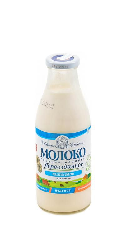 Молоко ПЕРВОЗДАННОЕ стерилизованное, 3-4%, 500 мл купить с доставкой на ...