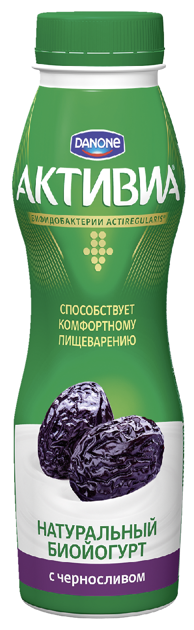 Йогурт АКТИВИА питьевая Чернослив, 290 г купить с доставкой на дом ...