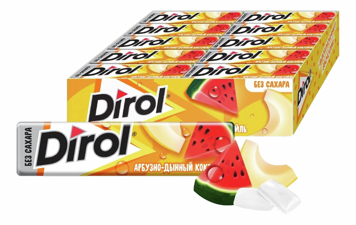Жевательная резинка Dirol Арбузно-дынный коктейль, 100*2,72г купить с ...