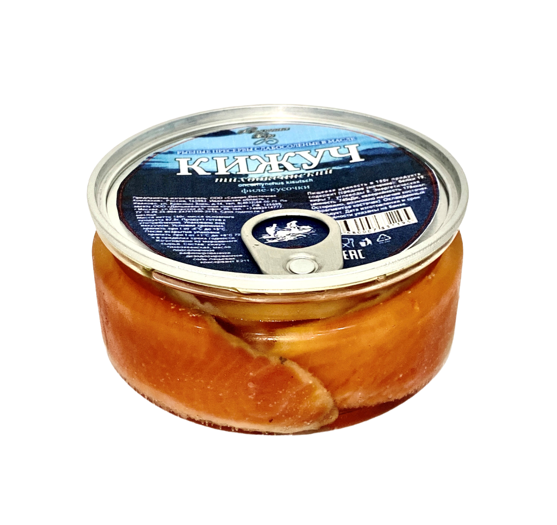 Кижуч слабосоленый в масле филе-кусочки, 150г купить с доставкой на дом ...