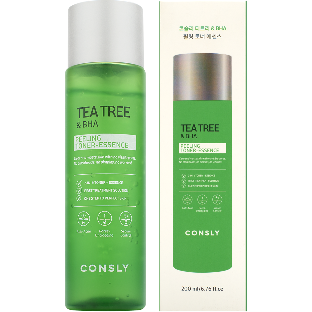 Тонер-эссенция Consly Tea Tree and BHA Toner-Essence с чайным деревом и ...