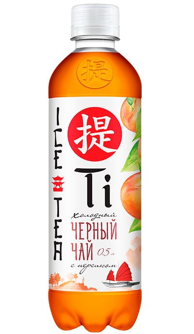 Холодный чай Ti черный со вкусом персика, 500мл купить с доставкой на ...