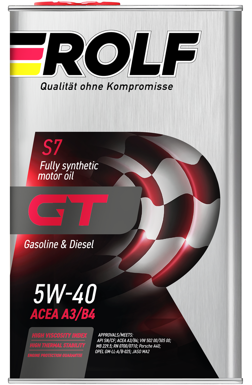 Масло моторное Rolf GT 5W-40 Api SN/CF синтетическое, 1л купить с ...