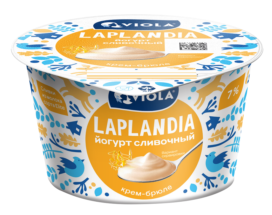 Йогурт Viola Laplandia Крем-брюле сливочный 7%, 180г купить с доставкой ...