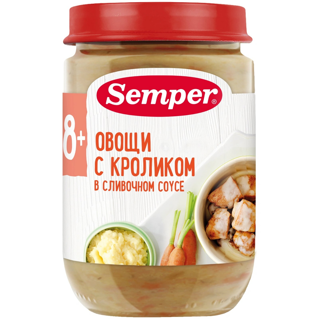 Пюре Semper Овощи-кролик-сливочный соус с 8 месяцев, 190г купить с ...