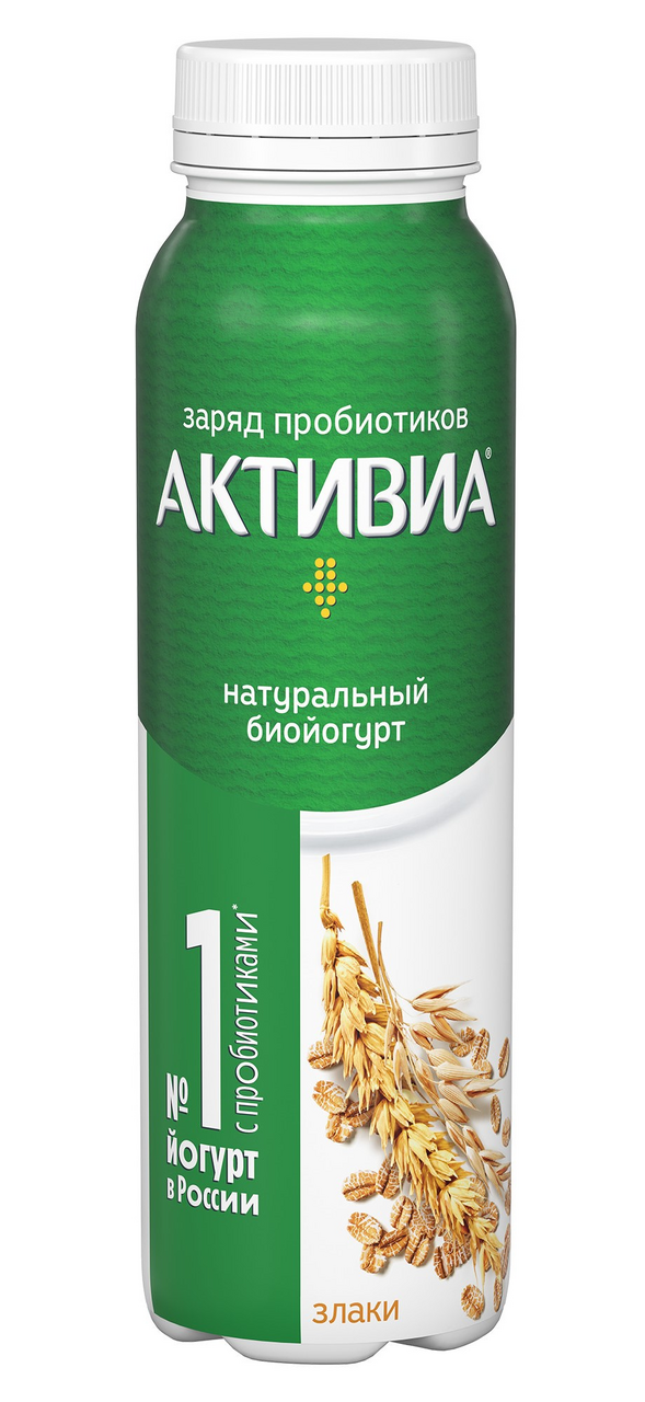 Йогурт Активиа питьевой злаки 1.6%, 260г купить с доставкой на дом ...