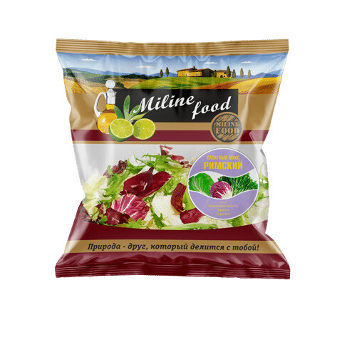 Салатная смесь Miline Food Римская радичио романо фриссе, 120г купить с ...