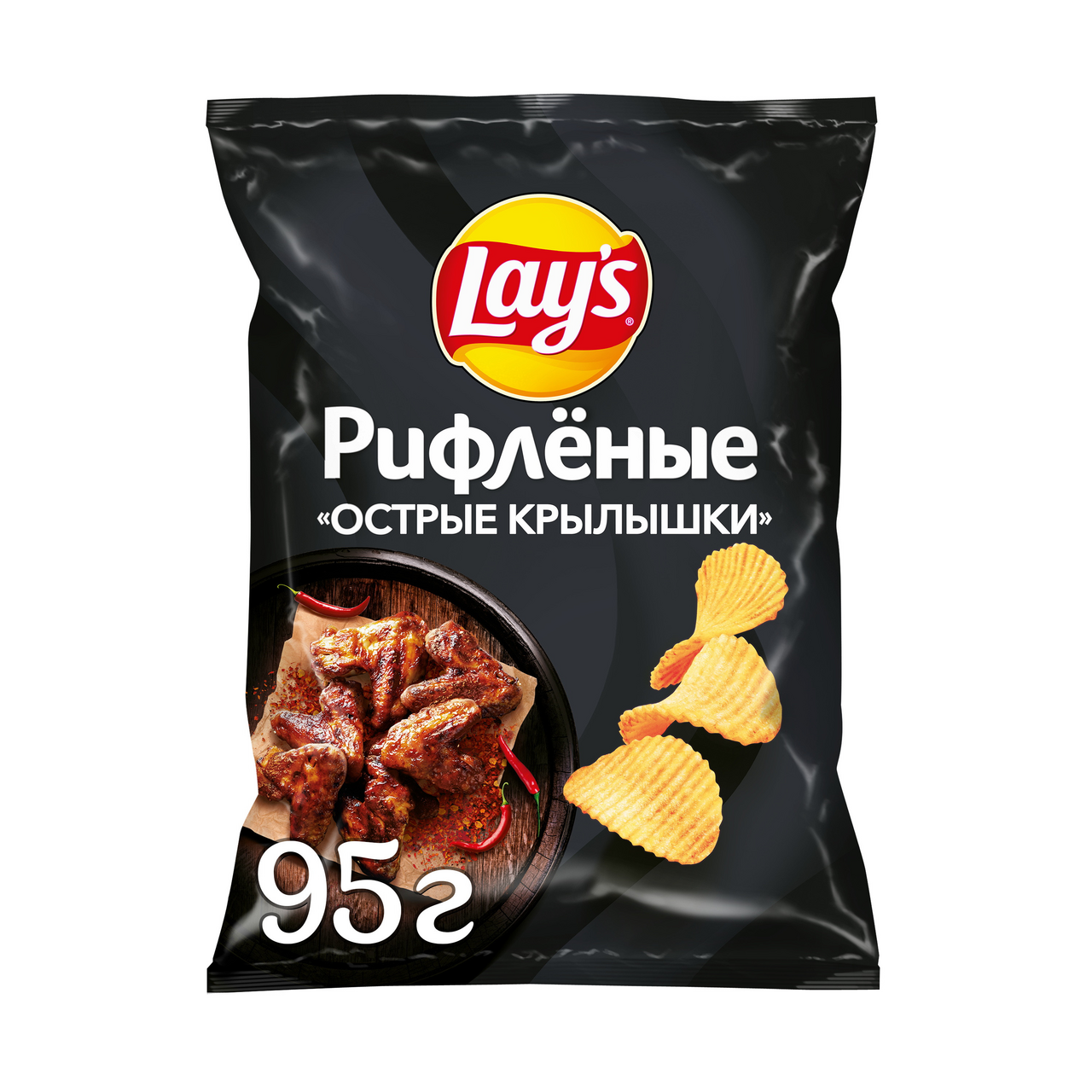 Чипсы Lay's рифленые Острые крылышки, 95г купить с доставкой на дом и ...