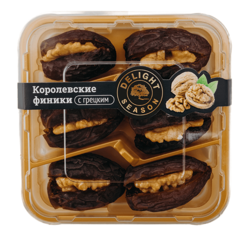 Финики Delight Season с грецким орехом, 120г купить с доставкой на дом ...