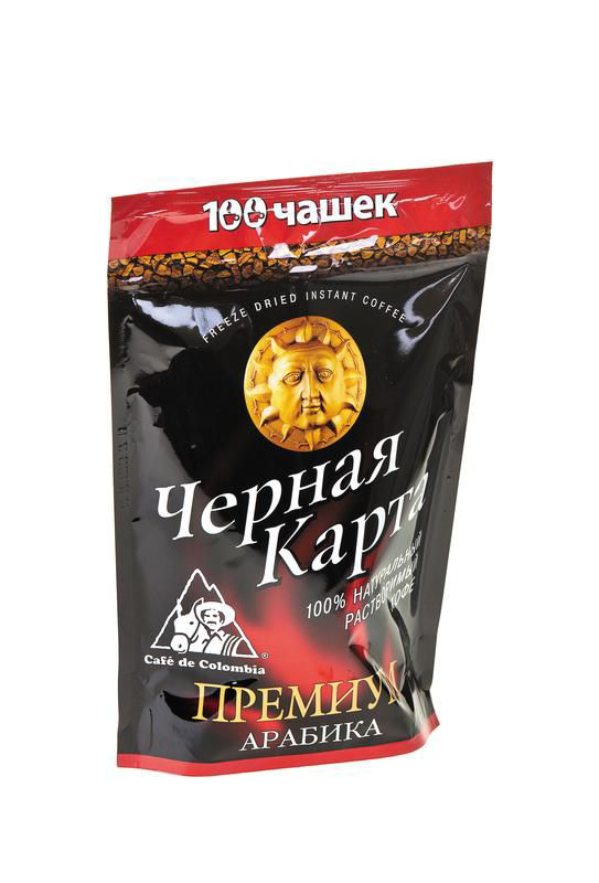 Черная Карта Кофе растворимый Премиум 190г купить с доставкой на дом ...