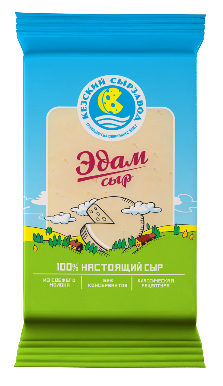 Сыр Кезский сырзавод Эдам полутвердый 45%, 200г купить с доставкой на ...