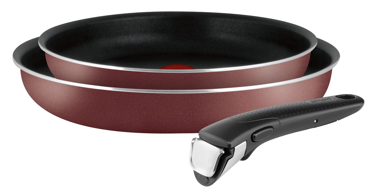Набор сковород Tefal Red Ingenio 5 с ручкой 24см, 28см купить с ...