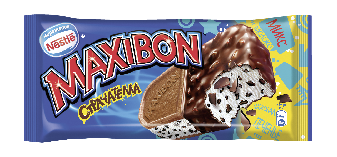 Мороженое ванильное MAXIBON Страчателла сэндвич, 150мл купить с ...