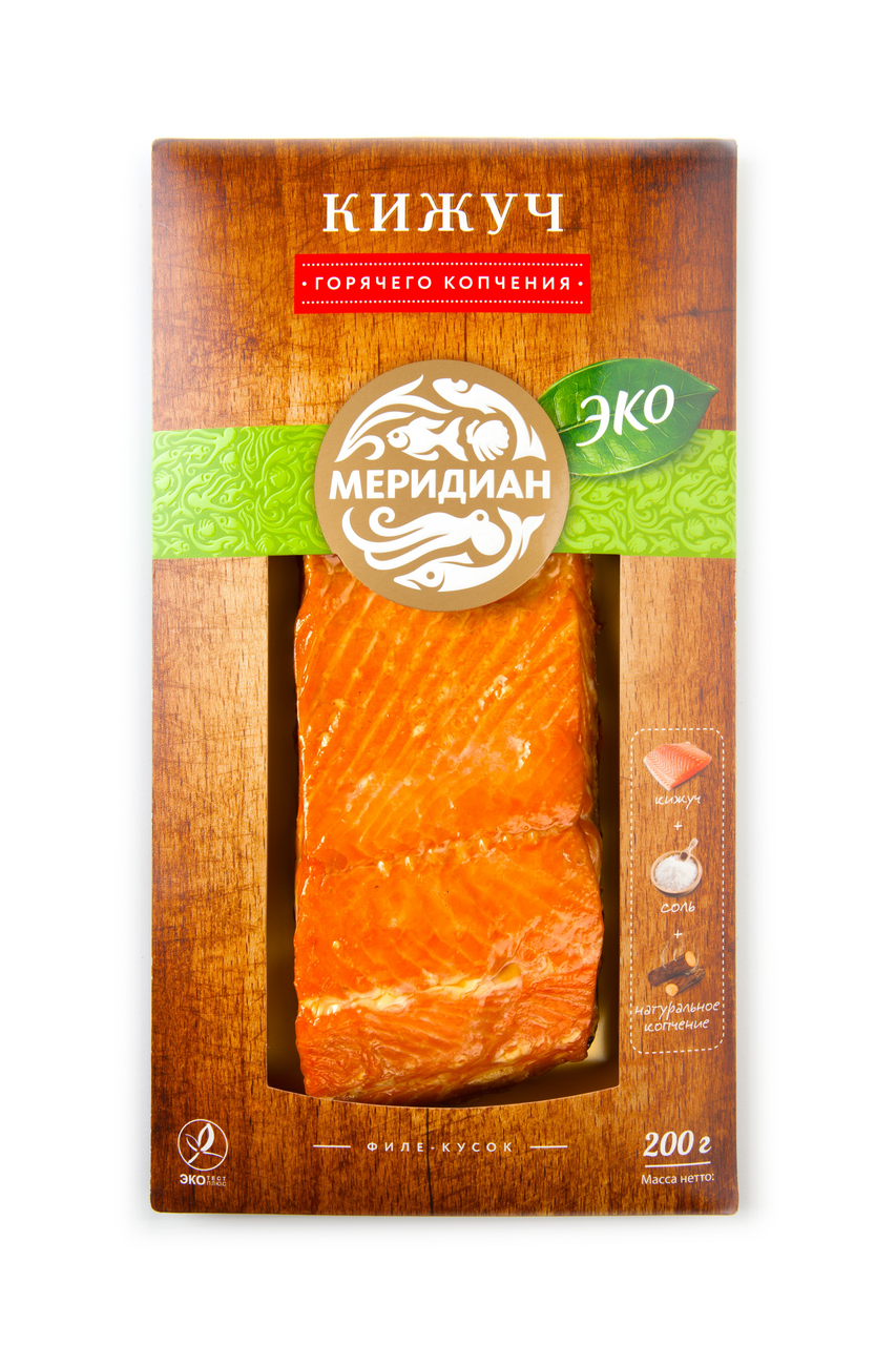 Кижуч Меридиан ЭКО горячего копчения филе-кусок, 200г купить с ...