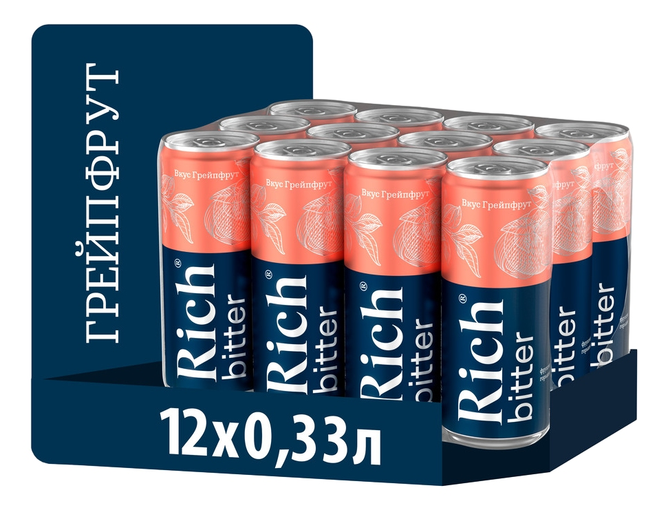 Тоник Rich Bitter Грейпфрут, 330мл x 12 шт купить с доставкой на дом ...