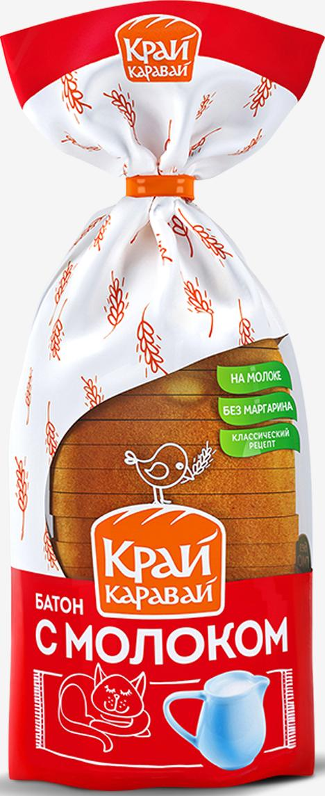 Батон Край Каравай с молоком нарезанный, 250г купить с доставкой на дом ...