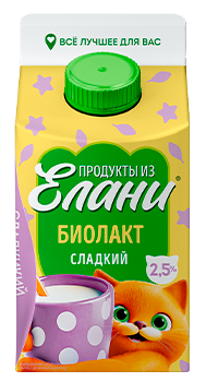Биолакт Продукты из Елани с сахаром 2.5%, 450г купить с доставкой на ...