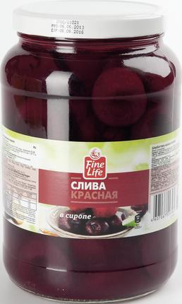 Fine Life Слива консервированная красная, 1650г купить с доставкой на ...
