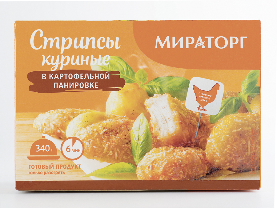 Стрипсы куриные МИРАТОРГ, 340г купить с доставкой на дом, цены в ...
