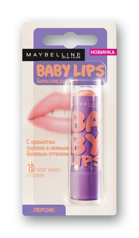 Бальзам для губ Maybelline New York Baby Lips Персик с бежевым оттенком ...