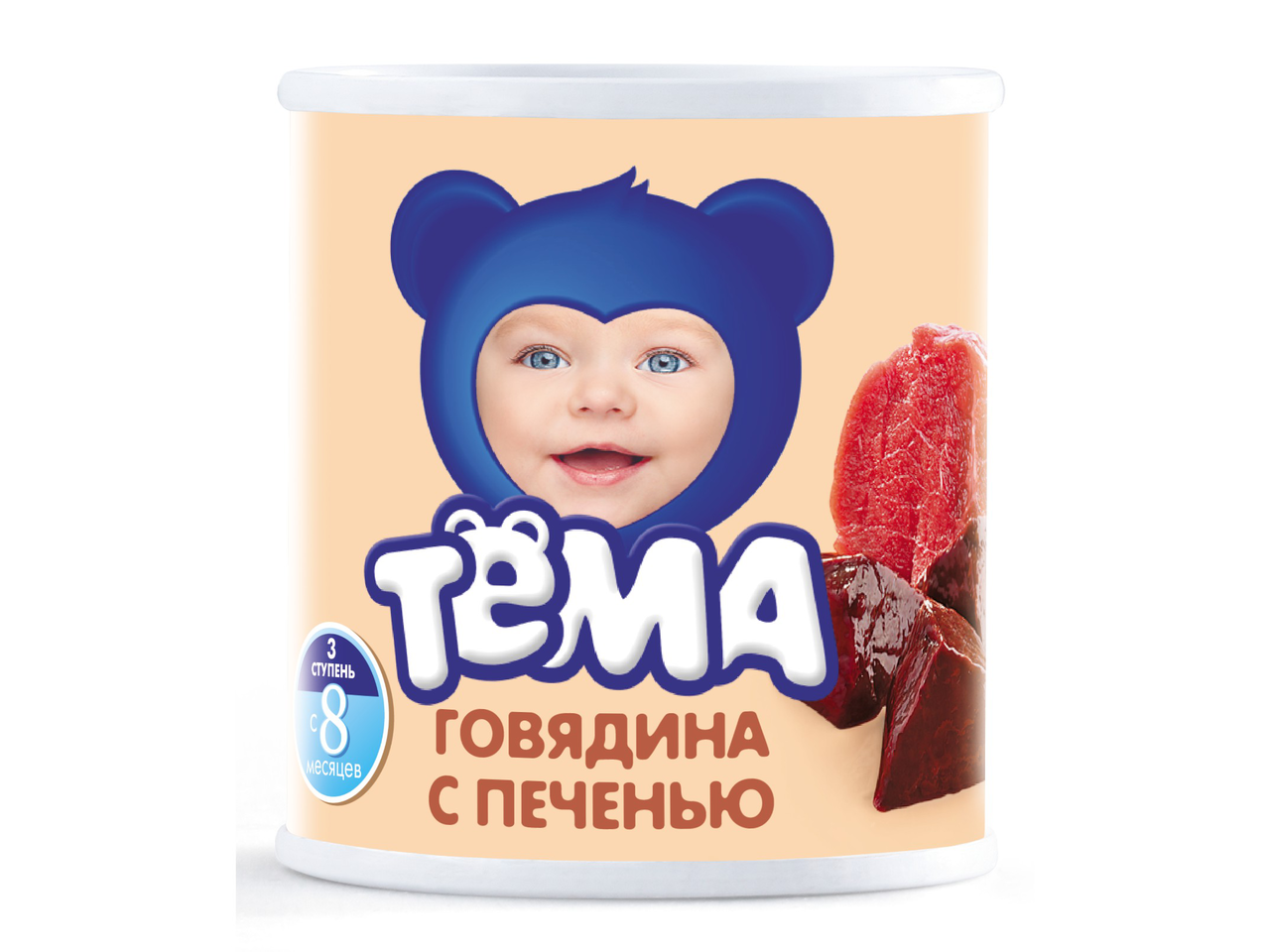 Пюре мясное Тема с говядиной и печенью с 6 месяцев, 100г купить с ...