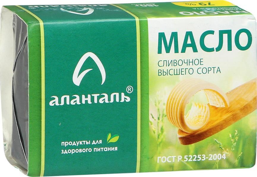 Масло сливочное Аланталь 79%, 180г купить с доставкой на дом, цены в ...