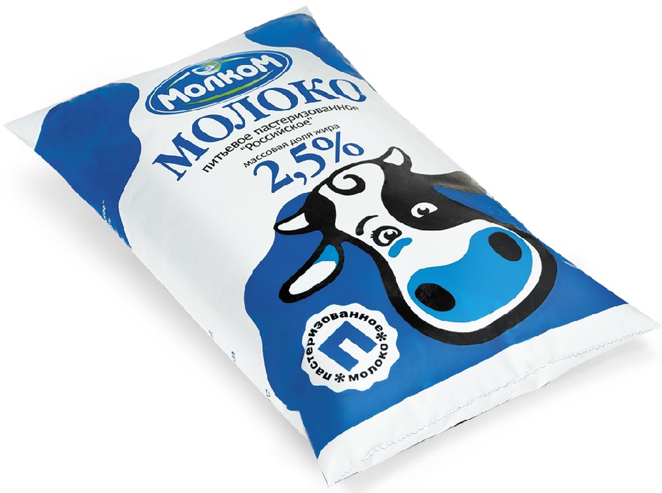 Молоко Молком пастеризованное 2.5%, 1л купить с доставкой на дом, цены ...