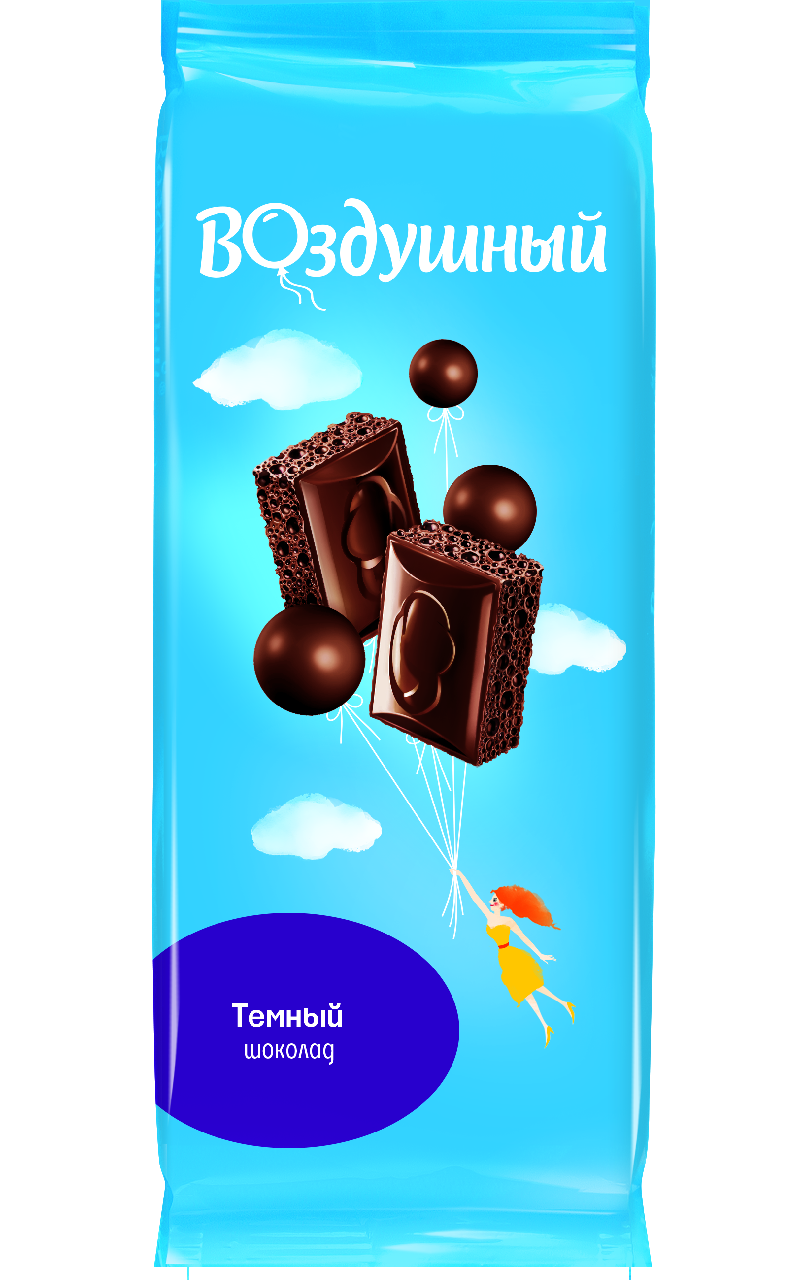 Шоколад темный Воздушный пористый, 85г x 20 шт купить с доставкой на ...