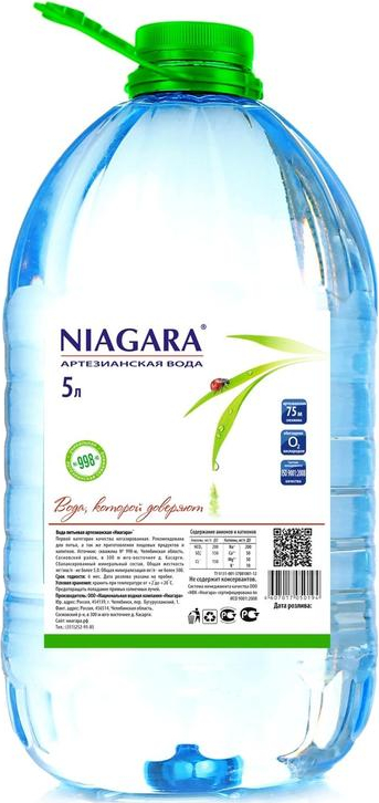 Вода Ниагара питьевая негазированная, 5л купить с доставкой на дом ...