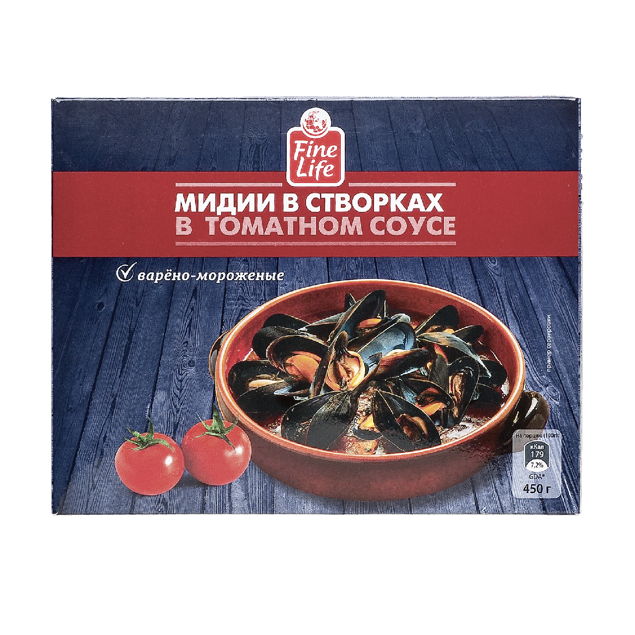 Fine Life Мидии в створках в томатном соусе, 450г купить с доставкой на ...