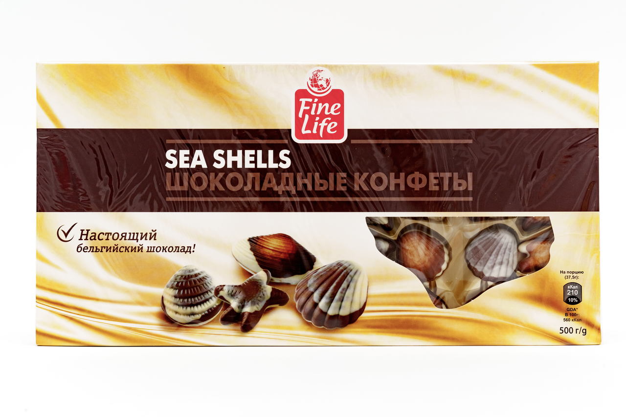 Конфеты шоколадные ракушки FINE LIFE, 500г купить с доставкой на дом ...