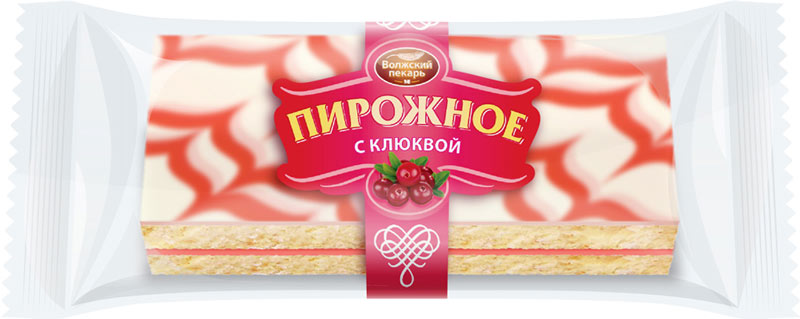 Пирожное Волжский пекарь песочное с клюквой, 60г купить с доставкой на ...