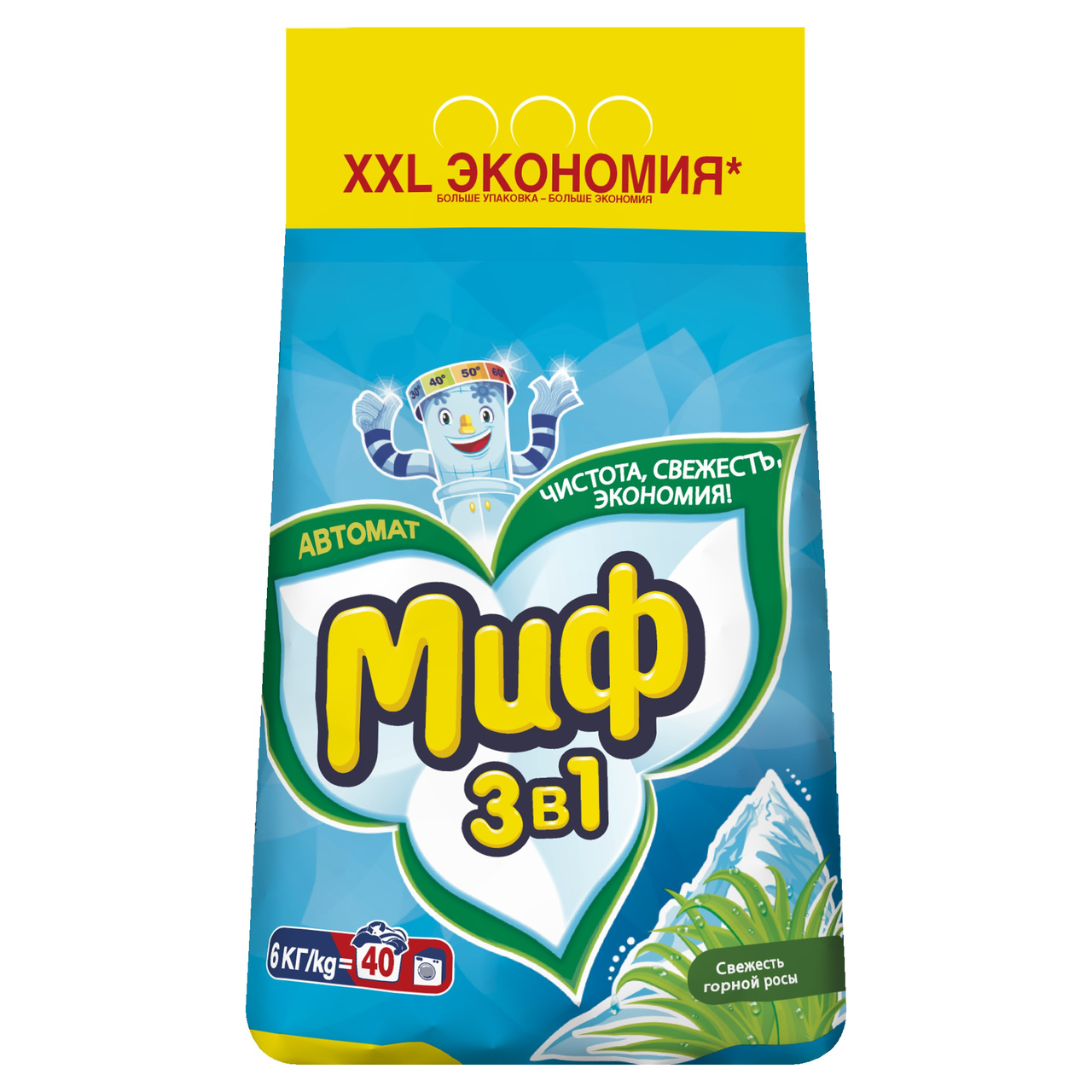 Стиральный порошок МИФ Горная роса после грозы автомат, 6 кг купить с ...