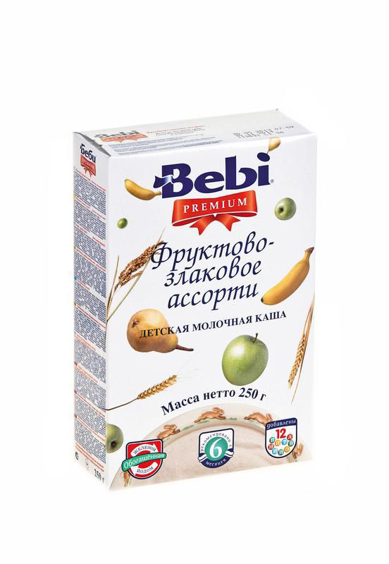 Детская молочная каша BEBI фруктово-злаковое ассорти, 250г купить с ...