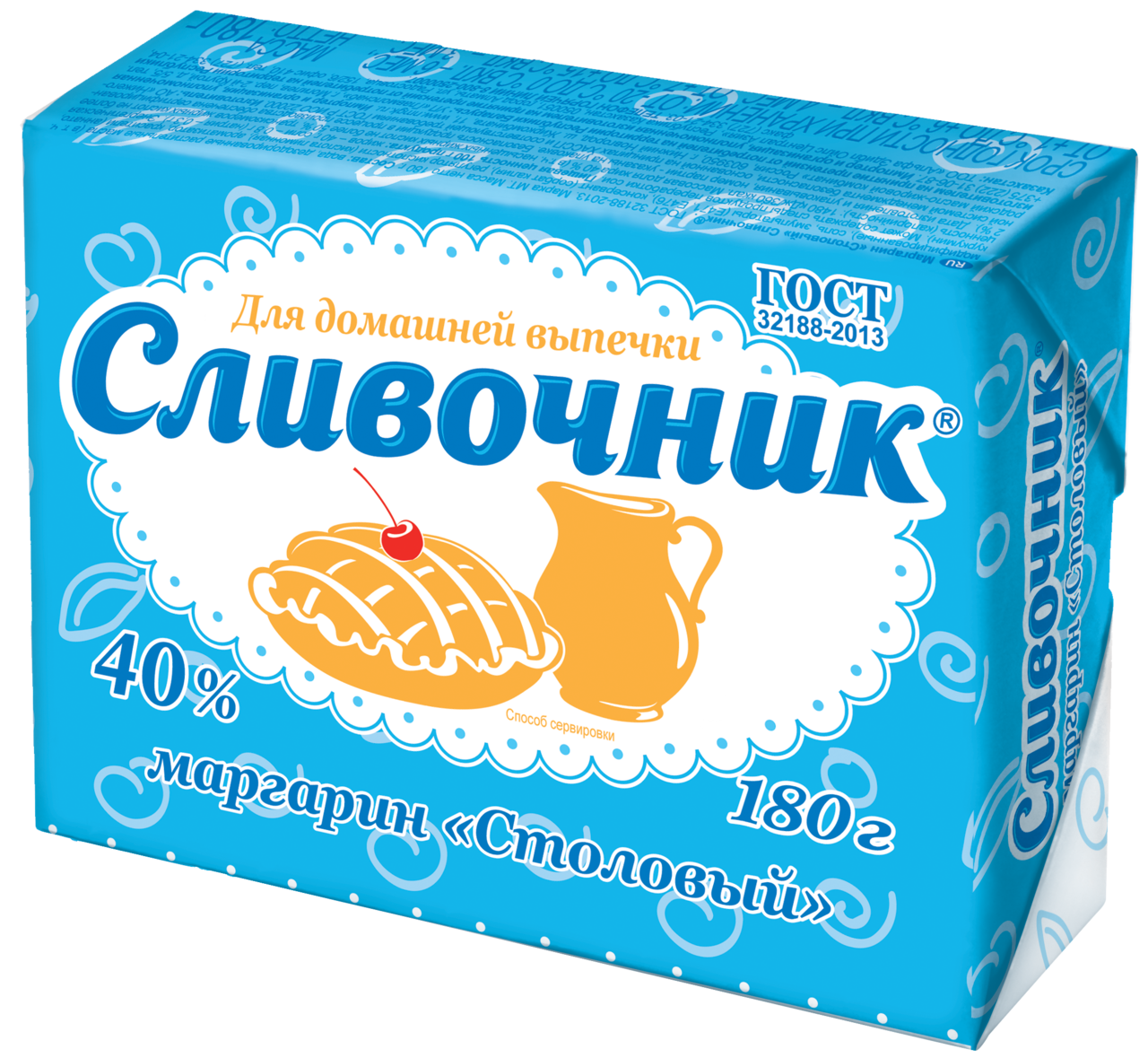 Маргарин Столовый Сливочник 40% 180г купить с доставкой на дом, цены в ...