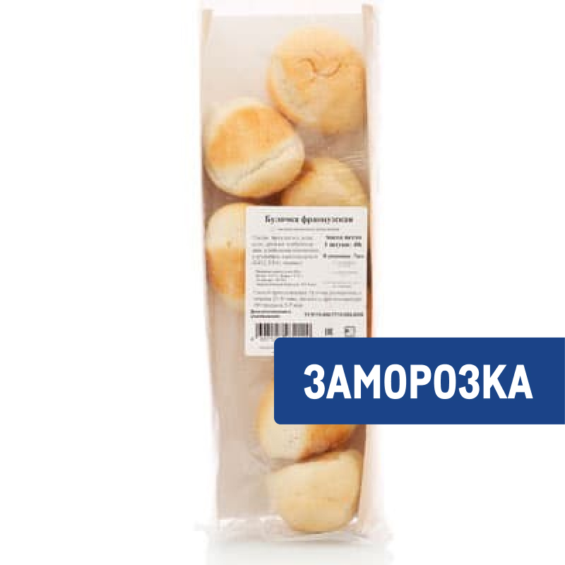Булочка Еврохлеб Французская замороженная (40г x 7шт), 280г купить с ...