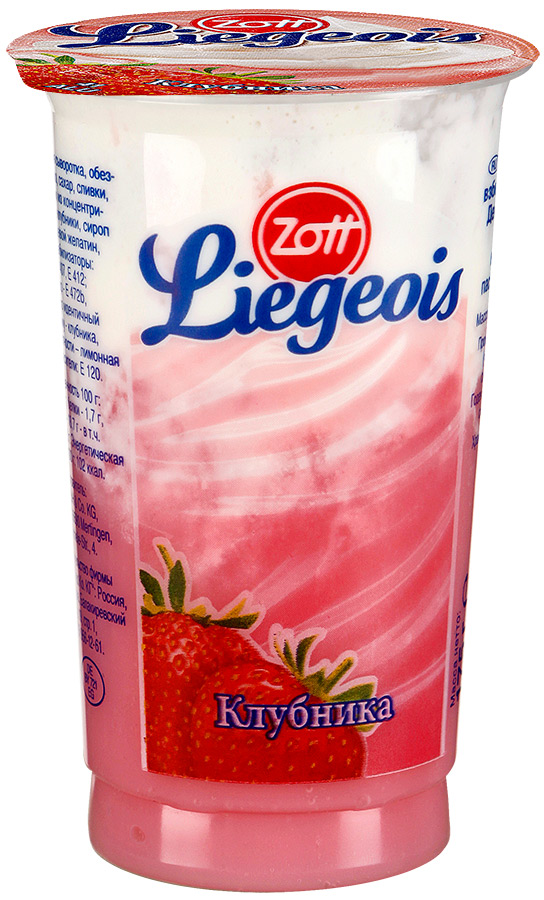 Десерт ZOTT Liegeois сливки/клубника 3,4%, 175г купить с доставкой на ...