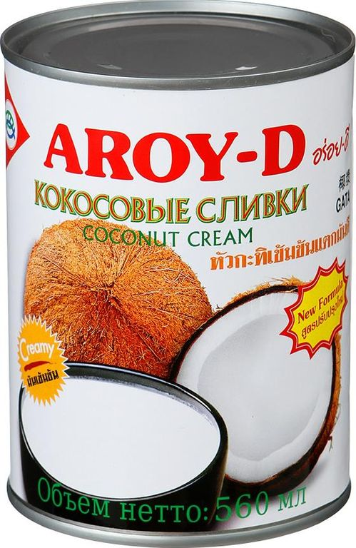 Кокосовые сливки Aroy-D Coconut Cream для готовки 70%, 560мл купить с ...