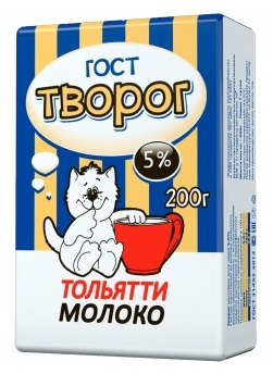 Творог Тольяттимолоко 5%, 200г купить с доставкой на дом, цены в ...