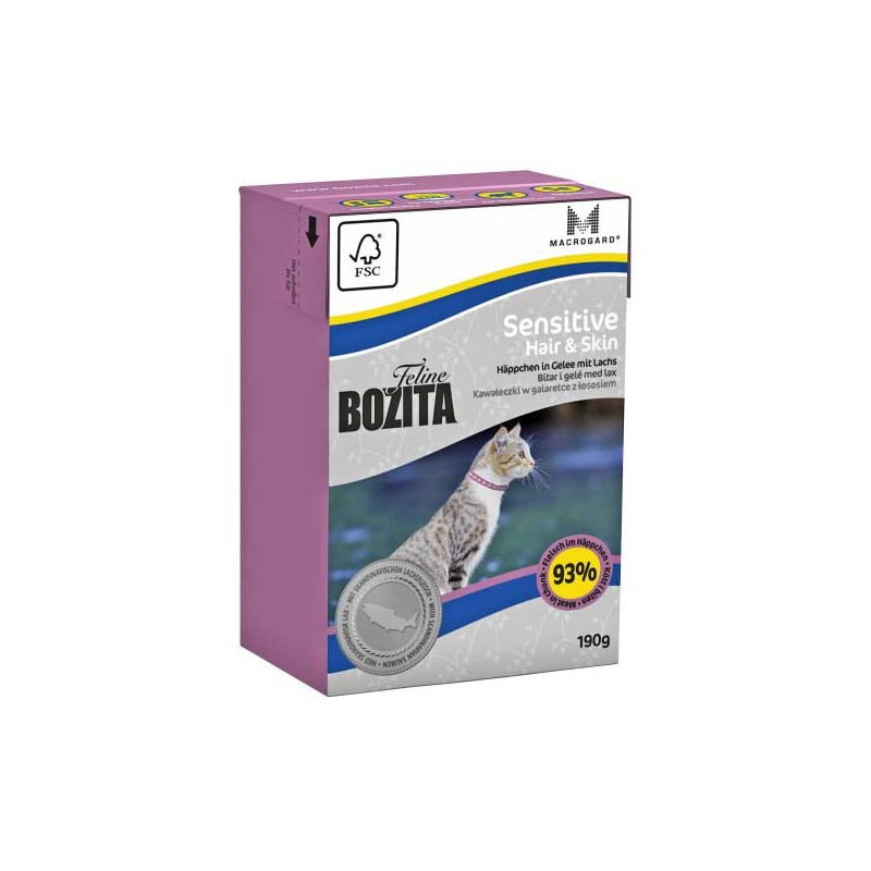 Корм влажный Bozita лосось в желе для кошек, 190г купить с доставкой на ...