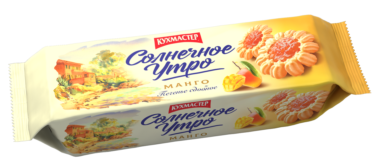 Печенье Кухмастер Солнечное утро с начинкой манго сдобное, 240г купить ...