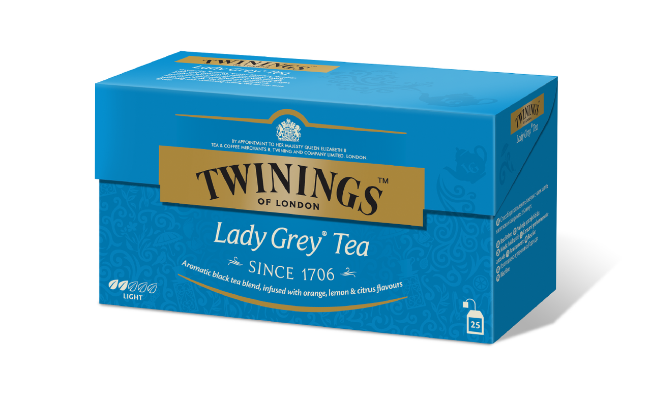 Чай черный Twinings Lady Grey Tea ароматизированный в пакетиках, 25 шт ...