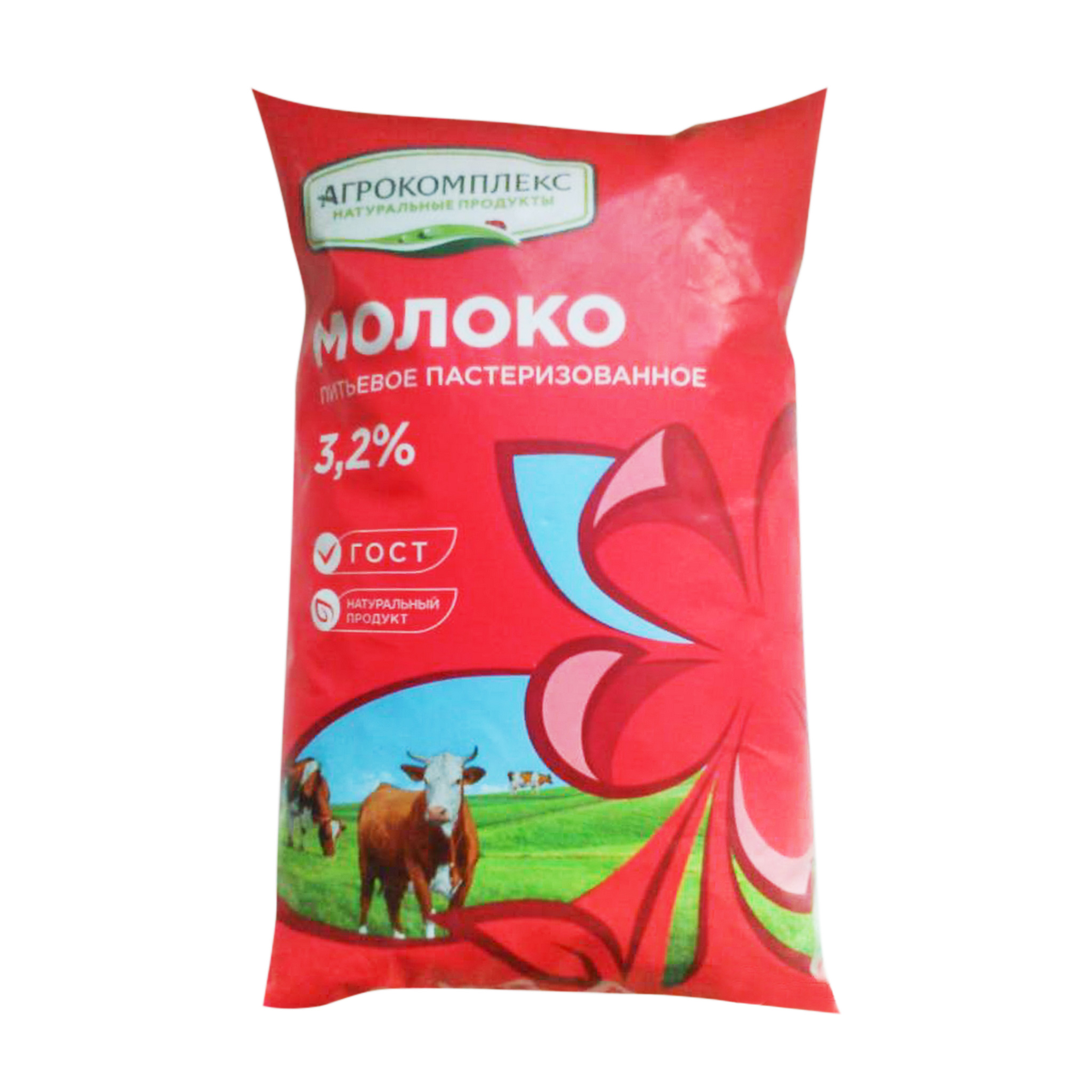 Молоко Агрокомплекс пастеризованное 3,2%, 900мл купить с доставкой на ...