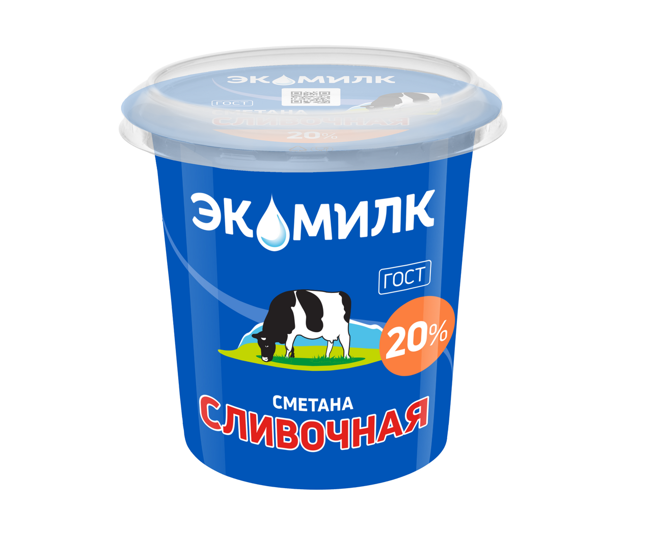 Сметана Экомилк 20%, 315г купить с доставкой на дом, цены в интернет ...